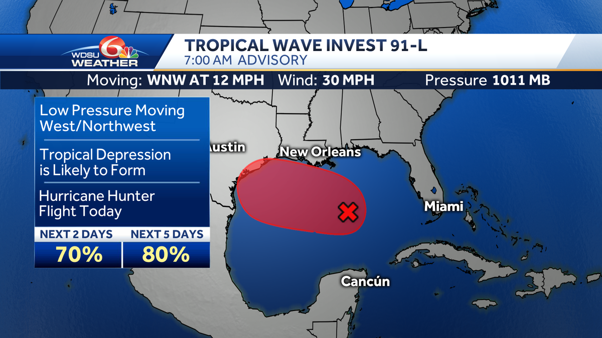 Videocast: Gulf disturbance will enhance rain, tides this week