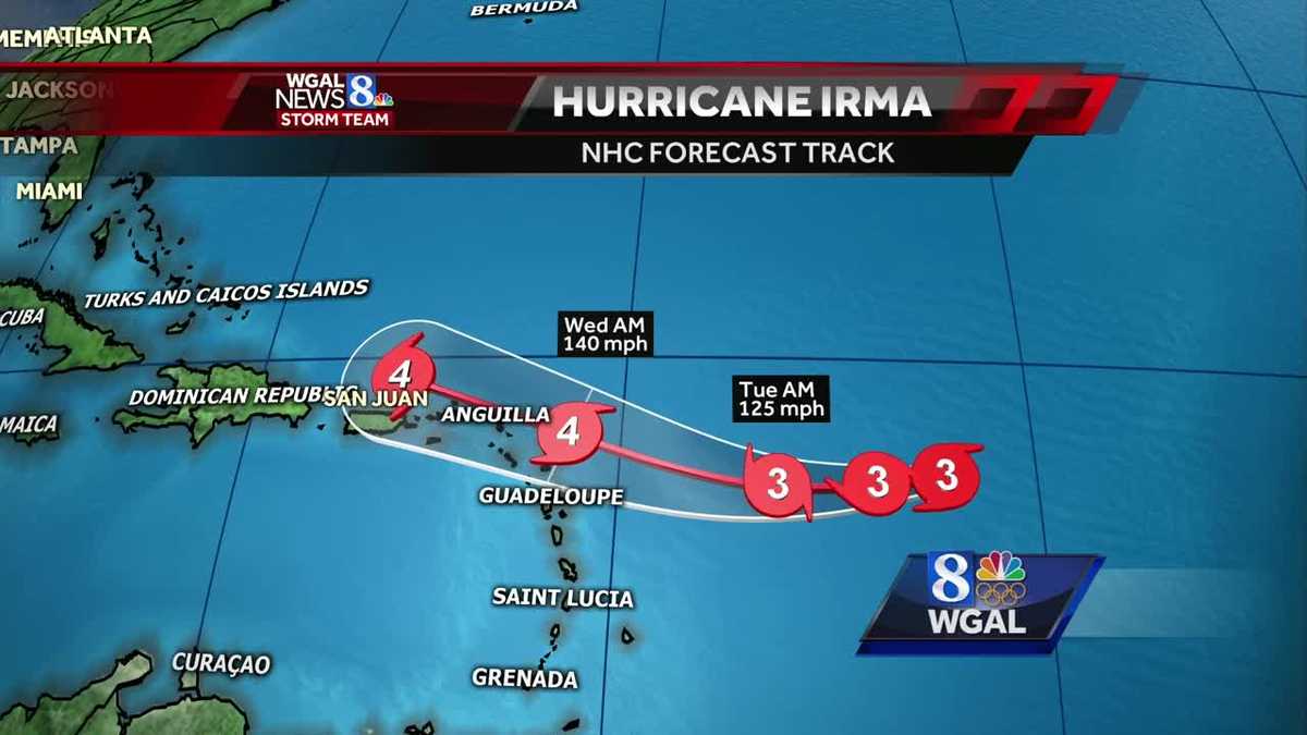 Check the latest track for Hurricane Irma