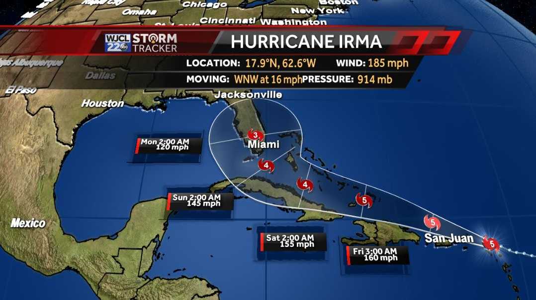 Tracking major hurricane Irma. Good chance for showers and storms after ...