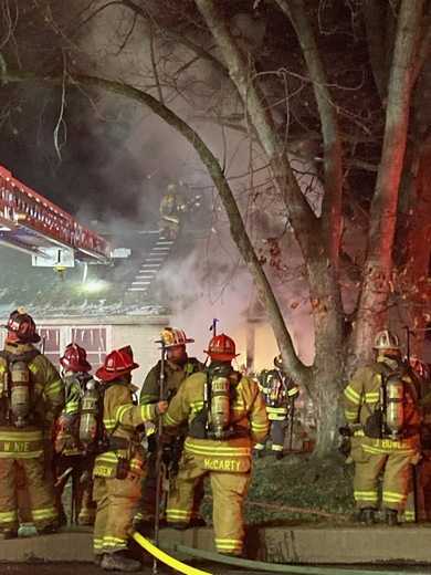 Crews battle house fire in Columbia on Monday night
