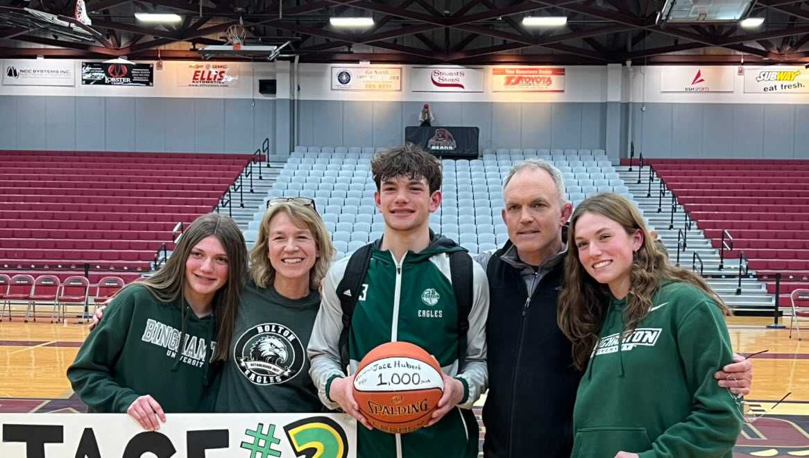 Bolton High School's Jace Hubert exceeds 1,000 career points