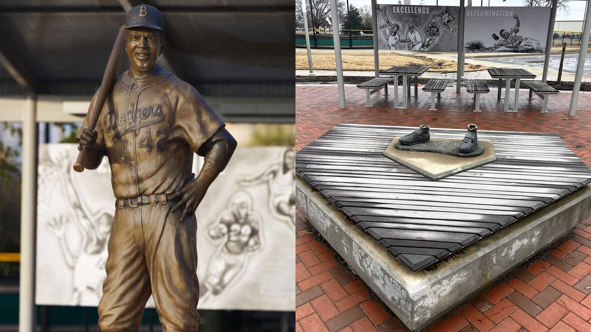 Jackie Robinson statue theft: Man arrested, police say
