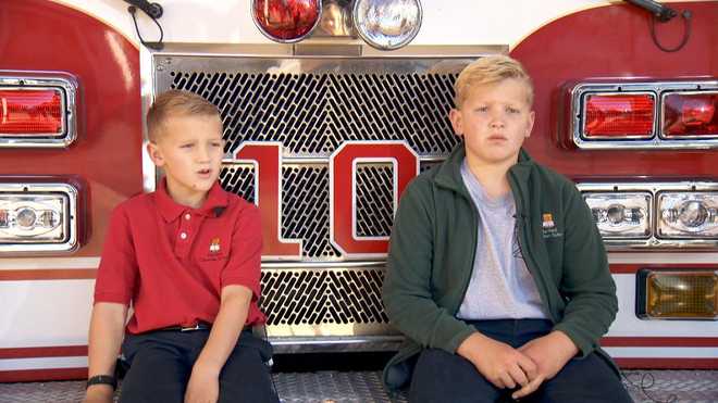 Boys collect trailer full of supplies for hurricane victims