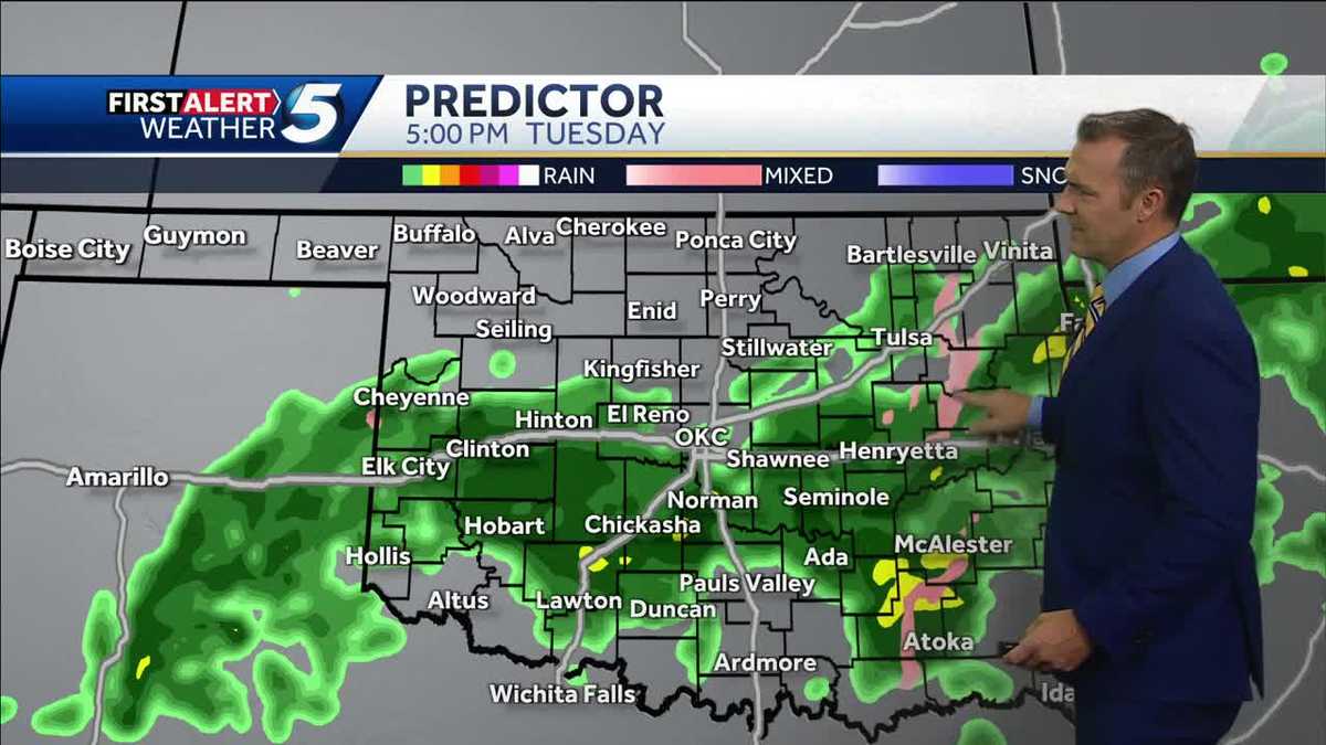 TIMELINE: Oklahoma to see wave of rain later Tuesday