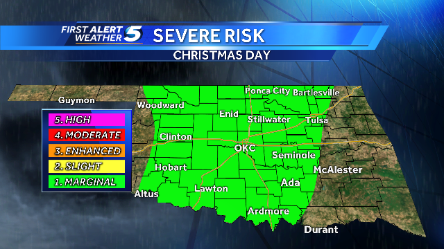 Christmas forecast brings thunderstorms, not snow to Oklahoma