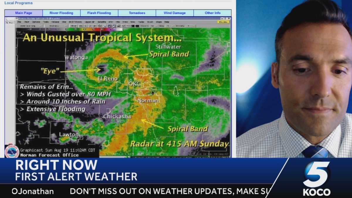 KOCO meteorologist Jonathan Conder recalls Tropical Storm Erin