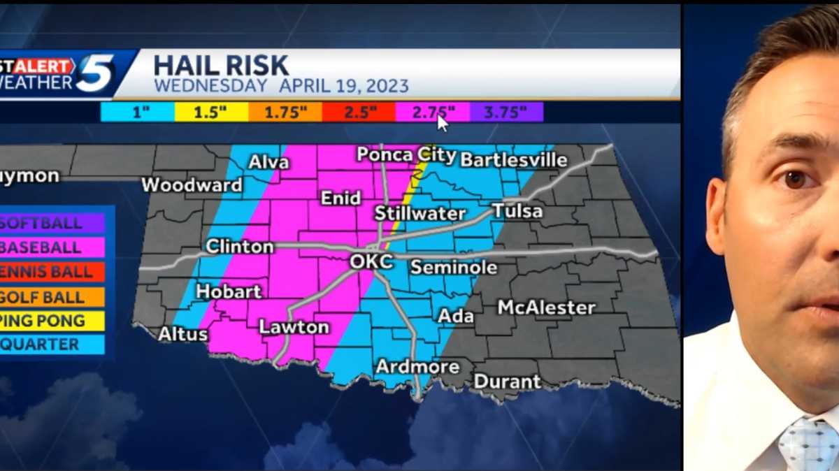 FORECAST: Large hail risk this evening