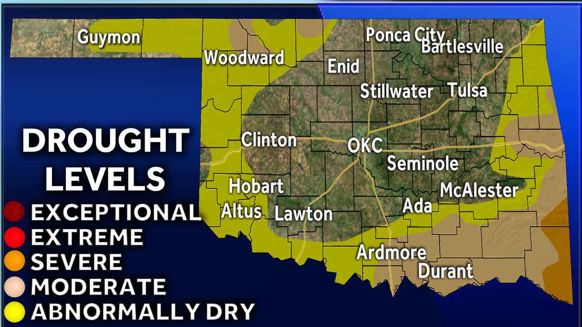 Oklahoma drought doubles in size in the last week