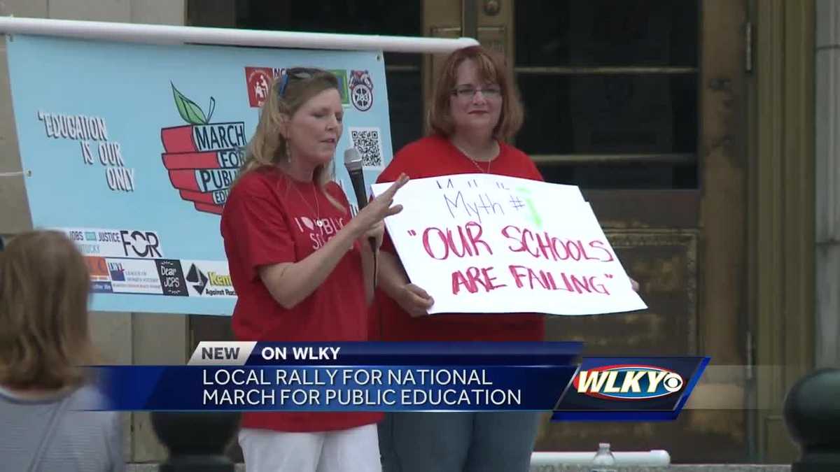 Locals hold rally for public education