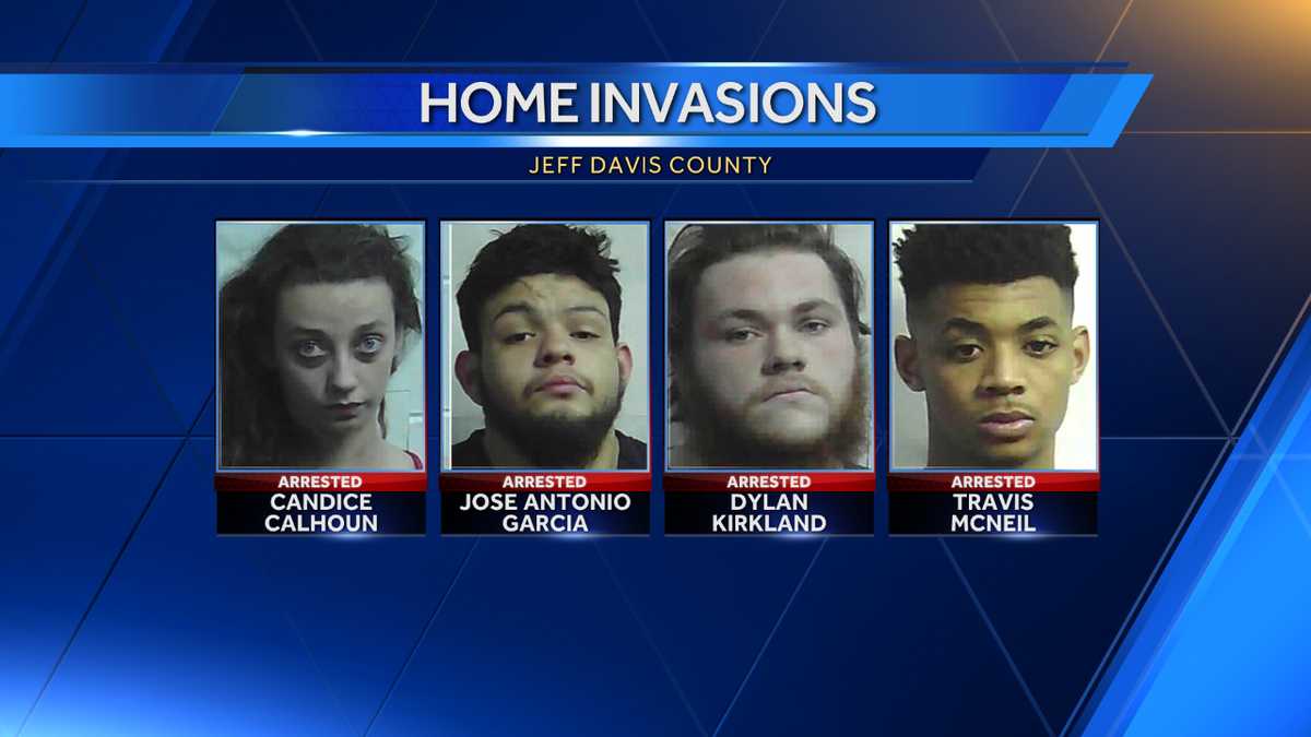 Four charged in Jeff Davis County home invasions