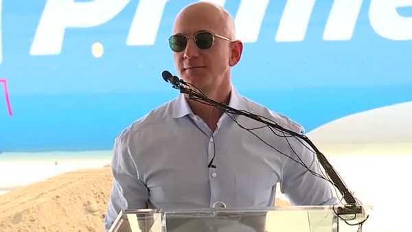 Amazon founder Jeff Bezos makes surprise appearance at CVG groundbreaking Amazon founder Jeff Bezos makes surprise appearance at CVG groundbreaking
