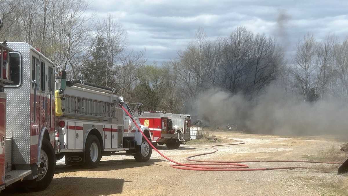 Sebastian County firefighters worked on grass fire