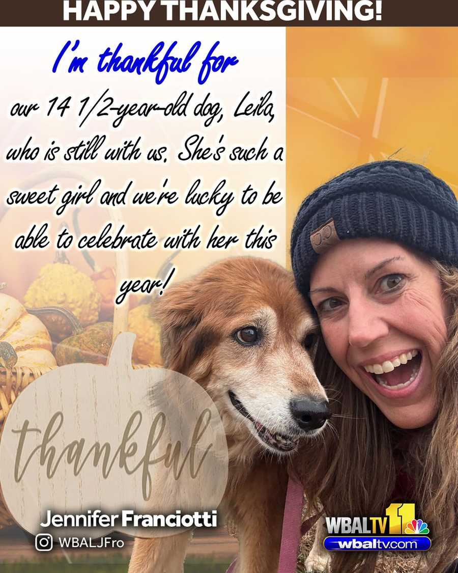 Here's what WBAL-TV 11 News reporters are thankful for
