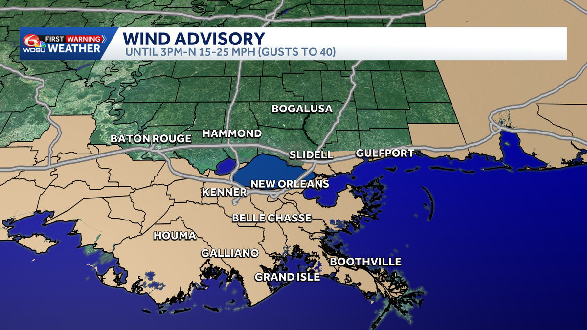Wind advisory Sunday, cold mornings Monday and Tuesday