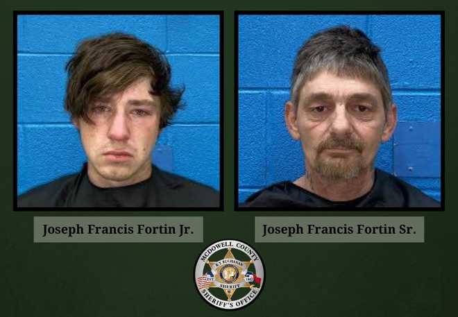 NC: Father, son arrested after crime spree in McDowell County
