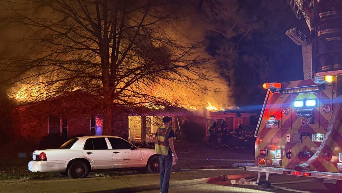 Blazing house fire on Christmas Eve