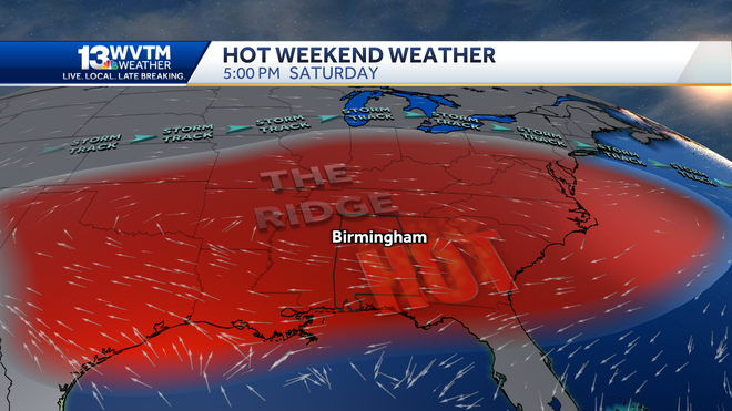Alabama forecast: Very hot with a threat of strong storms
