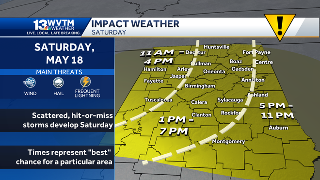 Storms return Friday and last into Saturday