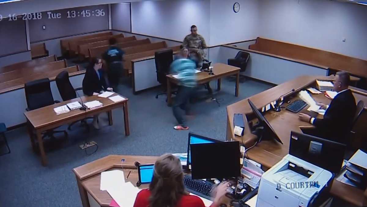 Caught On Camera Judge Strips Off Robe Chases Down Escaping Inmates