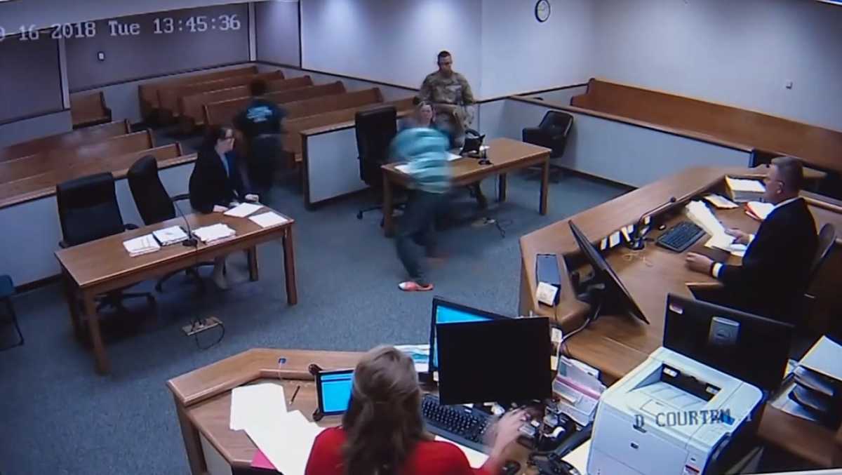Caught On Camera Judge Strips Off Robe Chases Down Escaping Inmates