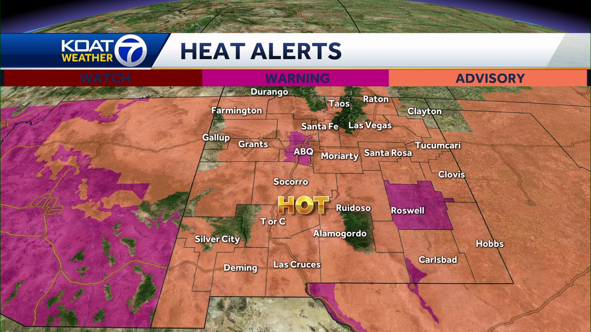 Excessive heat warning issued for Albuquerque and New Mexico
