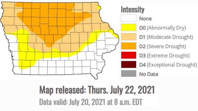 Despite rain, Iowa’s drought conditions show little improvement