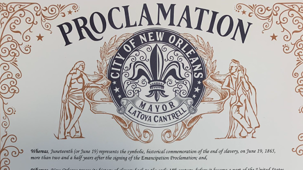New Orleans mayor recognizes Juneteenth in New Orleans in proclamation