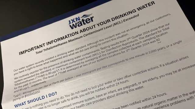 JXN Water sends letter to customers about drinking water standard