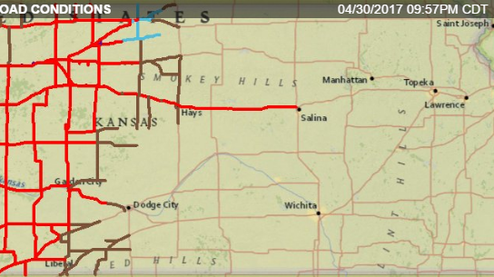 Many roads closed in western Kansas following heavy snow