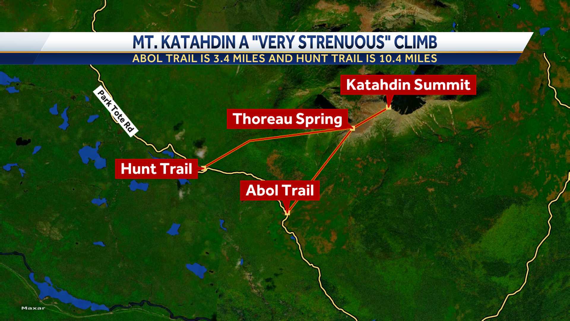 Mount Katahdin via Hunt Trail - V1 Trail Us Maine Mount Katahdin Via ...
