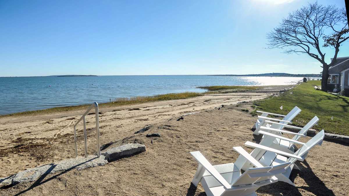 $2.49M landmark home has private beach