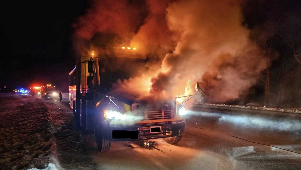 Officials: Concord school bus catches fire in Keene Saturday