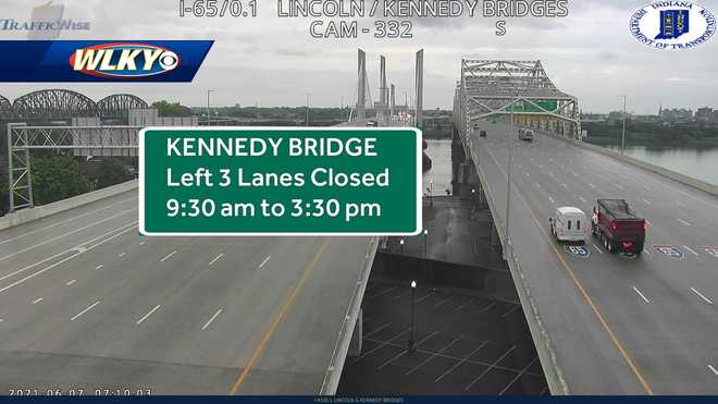 UPDATE: Three lanes remain closed on the Kennedy Bridge