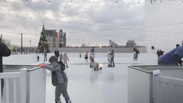 Kentucky's biggest outdoor ice rink is open in Newport
