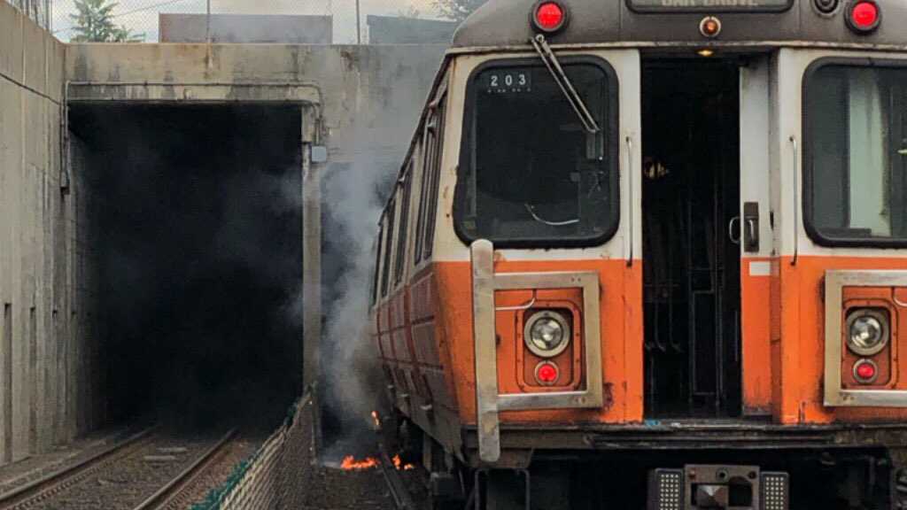 Photos: Orange Line train evacuated over track fire