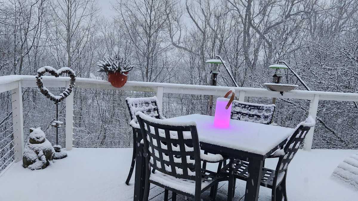 PHOTOS: Here's what snow looked like across Greater Cincinnati Friday