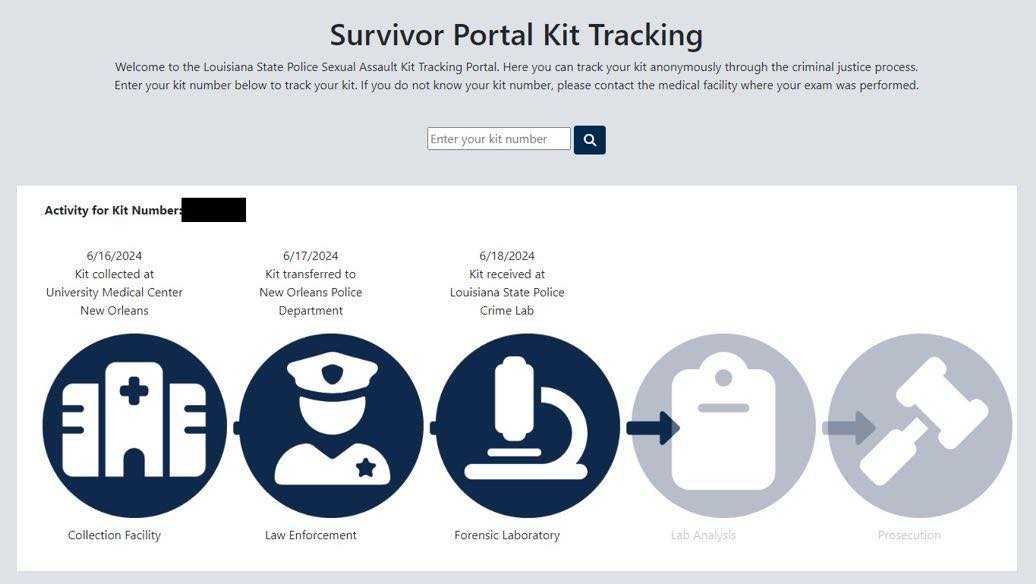 Louisiana launches sexual assault kit tracking program