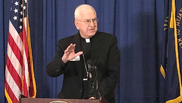 Louisville Archbishop Joseph Kurtz tells crowd he's cancer-free