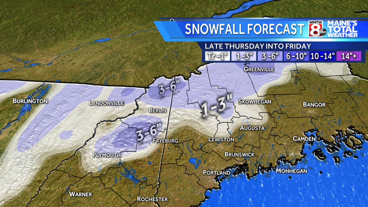 Total Weather Alert: Rain, snow move through Maine Thursday