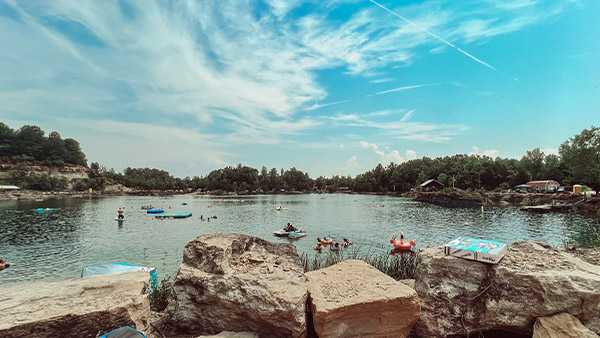 Giant quarry in La Grange is a kid-free place to float