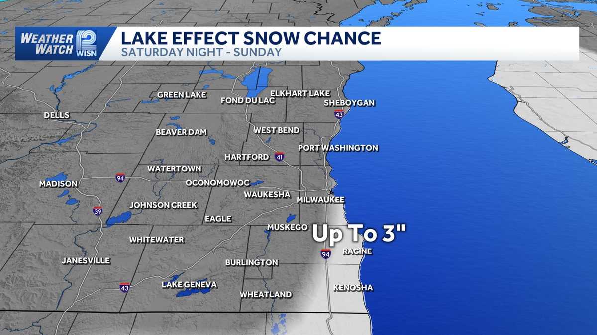 Weekend to be brutally cold in SE Wisconsin with lake effect snow chance