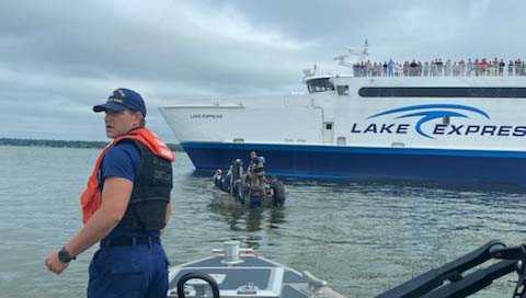 Lake Express ferry helps in rescue of 7 people after boat sinks on ...