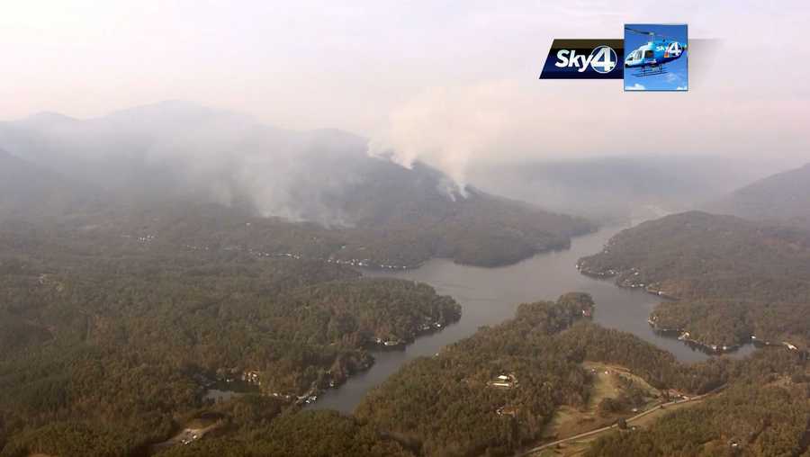 Forest fire forces limited evacuations at Lake Lure