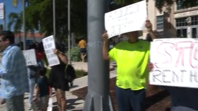 Demonstrators call for affordable housing options in Florida