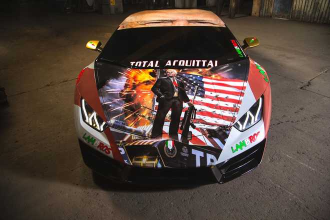Oklahoma man wraps $240,000 Lamborghini to show support for President Trump