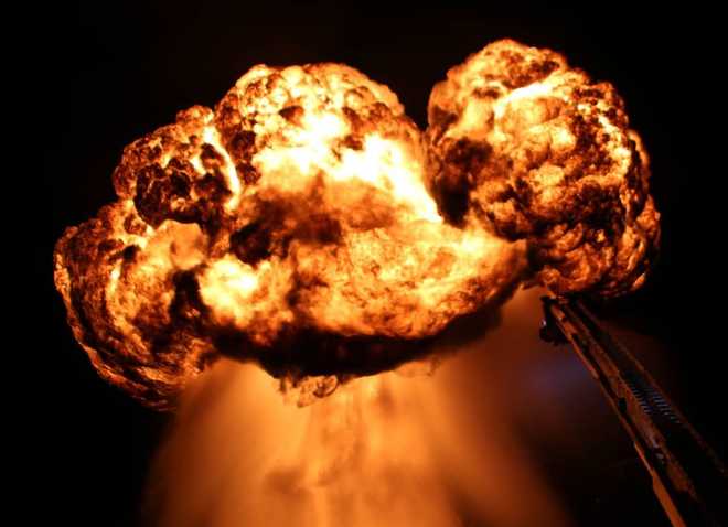 FIRE, EXPLOSION destroy barn in Lancaster County