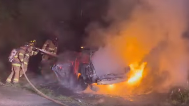 Officials respond to vehicle fire in Lancaster
