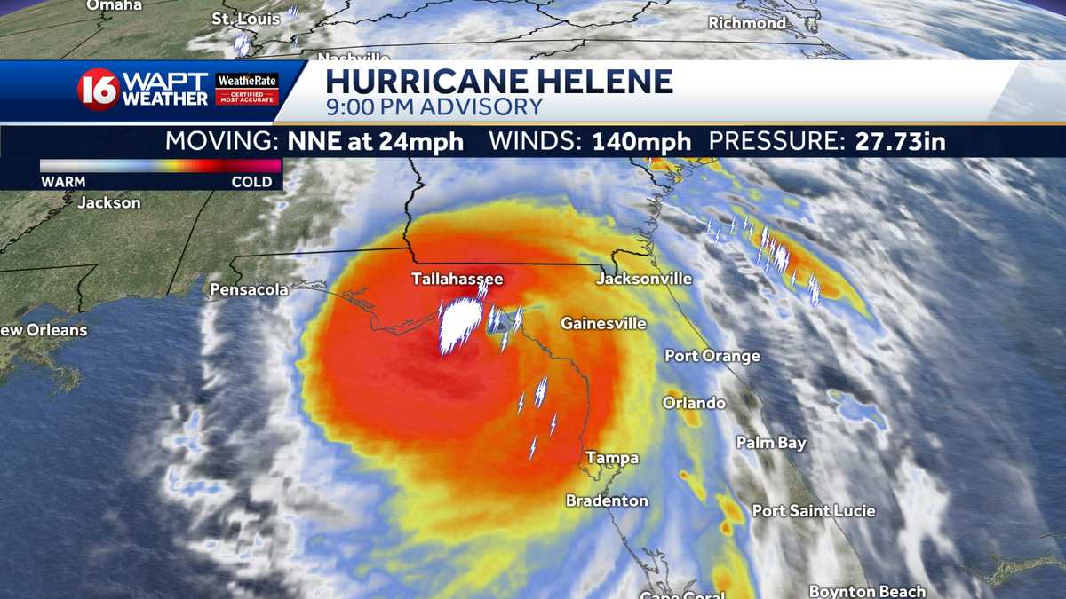 Helene makes landfall as a catastrophic category 4 storm