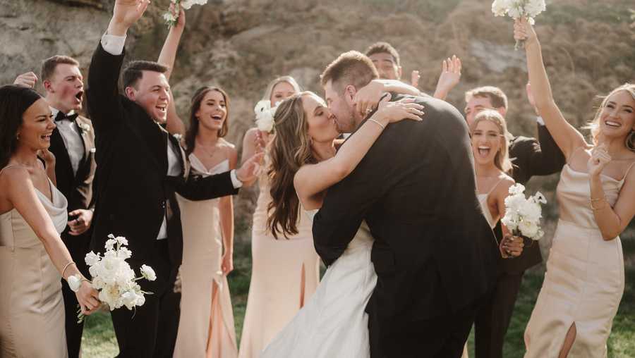 Former Alabama center Landon Dickerson married over the weekend