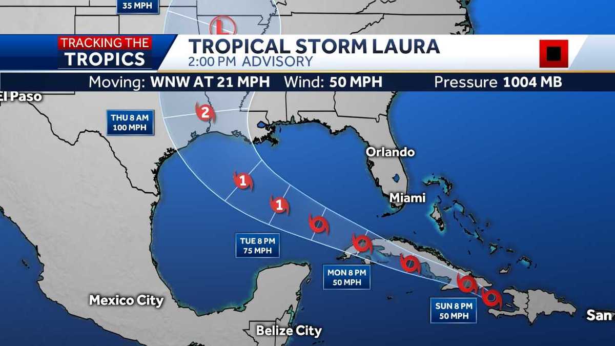 Tracking Laura: The latest maps, cones and forecasts